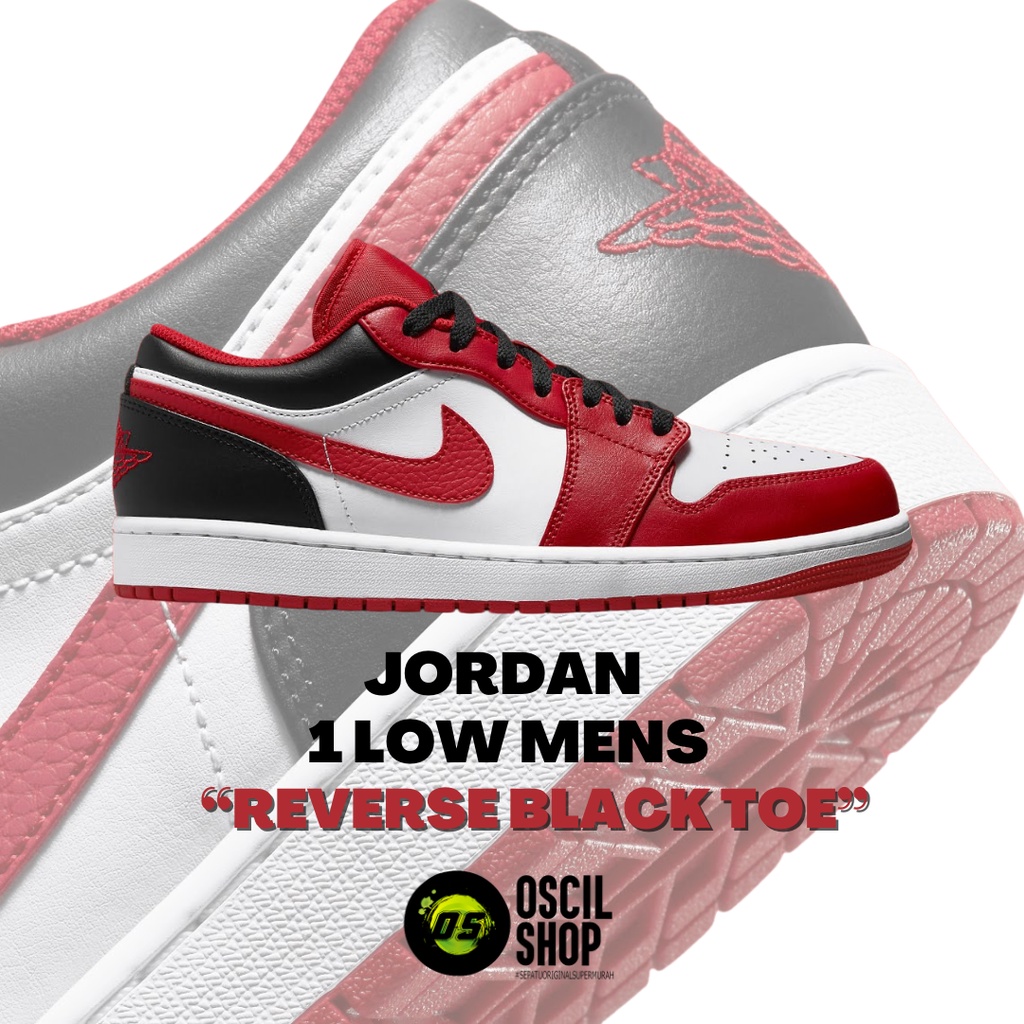 Jual Jordan 1 Low Reverse black toe | Shopee Indonesia