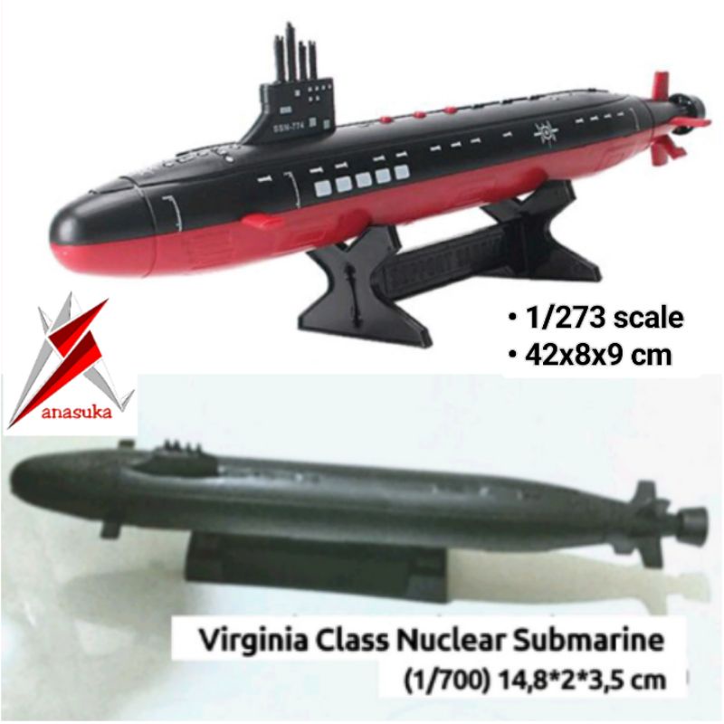 Jual Kapal Selam Virginia Class Submarine SSN-774 Miniatur Model Kit | Shopee Indonesia