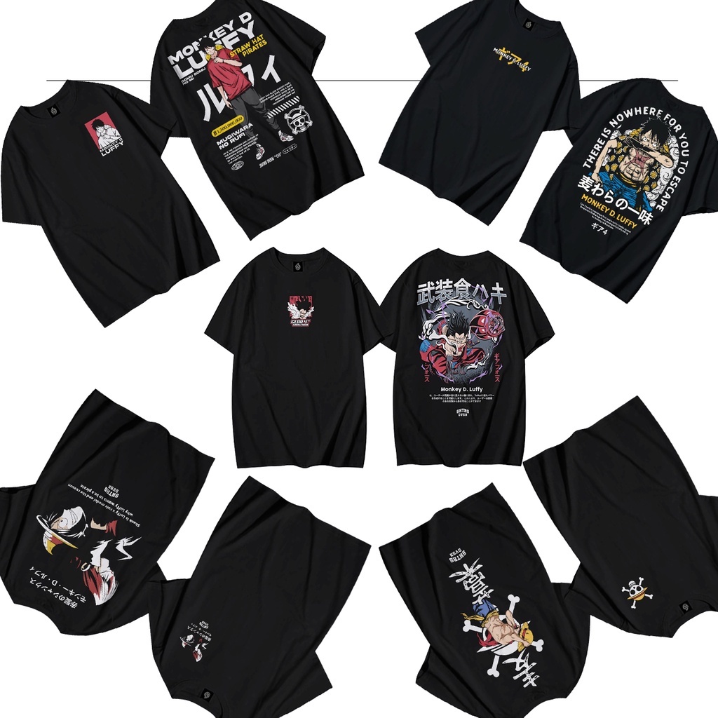 Jual Kaos pria distro anime keren kekinian ONE PIECE MONKEY D LUFFY ...