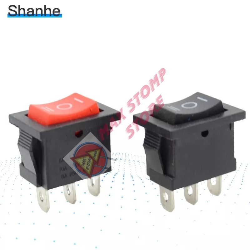 Jual Saklar Rocker Switch ON OFF ON 3 Pin 10x15mm Saklar Kecil 3 Kaki ...