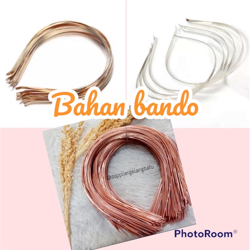 Jual aksesoris rambut bando besi / bandana tembaga polos harga per ...