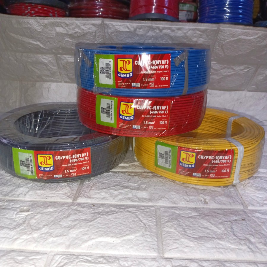 Jual kabel serabut NYAF jembo 1.5mm tembaga murni cable per meter | Shopee Indonesia