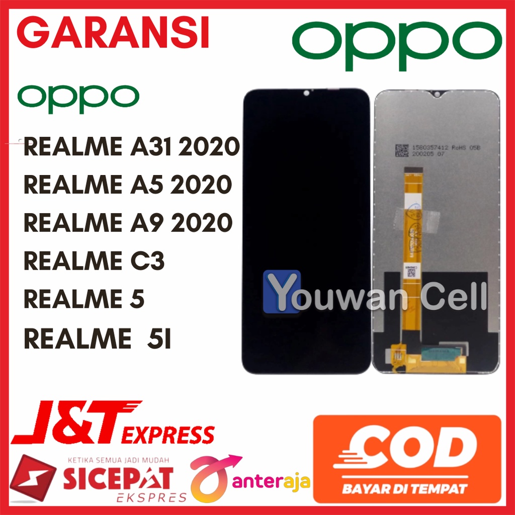 Jual LCD TOUCHSCREEN REALME A31 2020 / A5 2020 /A9 2020/ REALME 5 / 5i ...