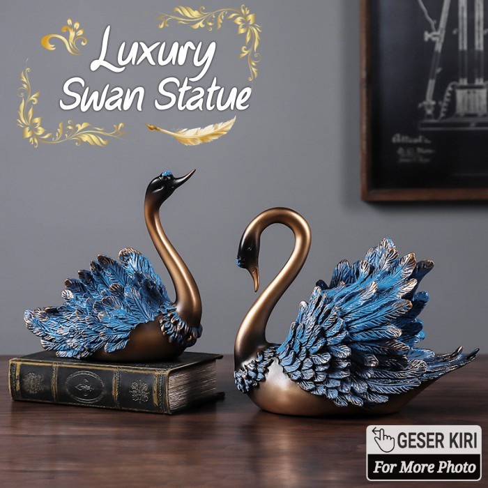 Jual LUXURY SWAN STATUE PATUNG PAJANGAN ANGSA EMAS ELEGAN PATUNG HIASAN ...
