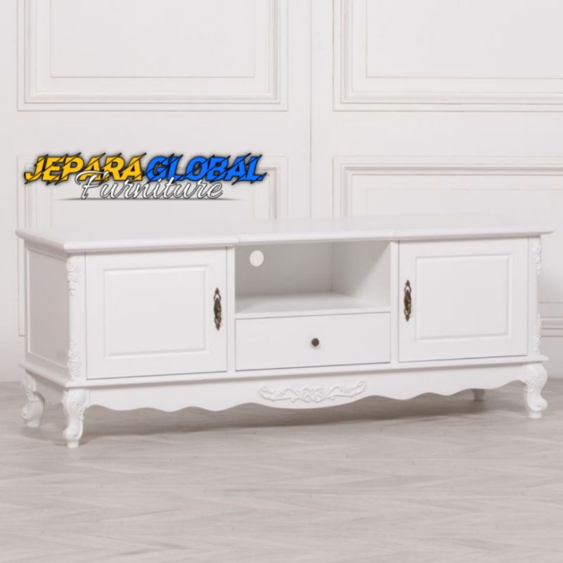Jual meja tv ukir duco pintu 2 laci ( meja tv minimalis, konsol tv ...