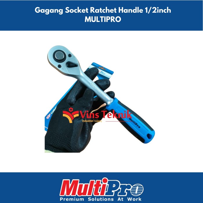 Jual MULTIPRO Gagang Kunci Sok Shock Socket Ratchet Handle 1/2inch ...