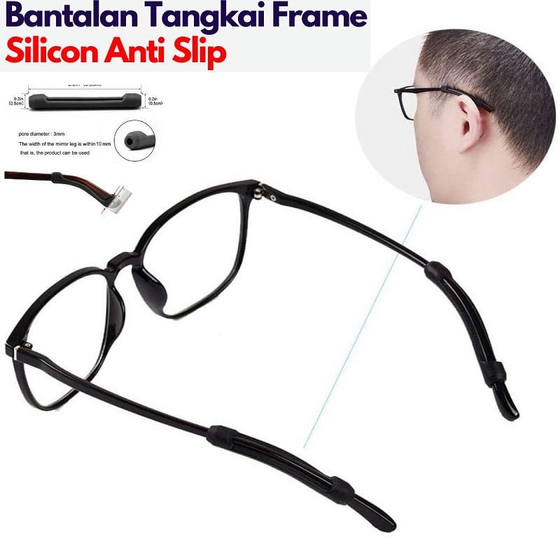 Jual Bantalan Telinga Silikon Tangkai Frame Penahan Pelindung Kacamata ...