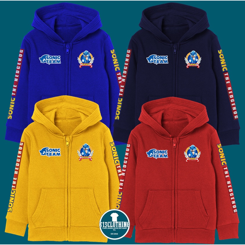 Jual Jaket Hoodie Zipper Anak Sonic The Hedgehog Hoodie Anak Sonic The ...