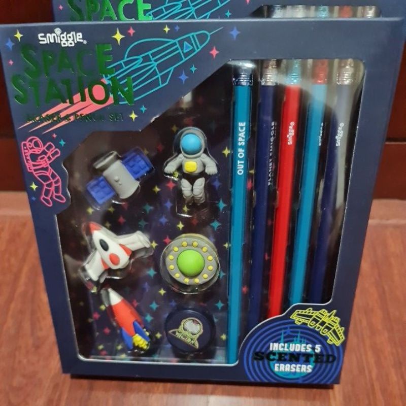 Jual SMIGGLE SPACE ERASER PENCIL BOX SET | Shopee Indonesia