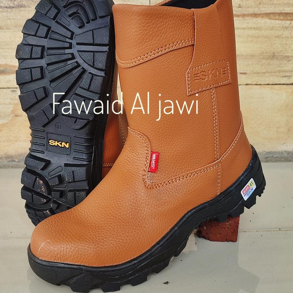 Jual [PRJ.21De22e] Sepatu Safety Septi Boot King SKN Kulit Impor Ujung ...