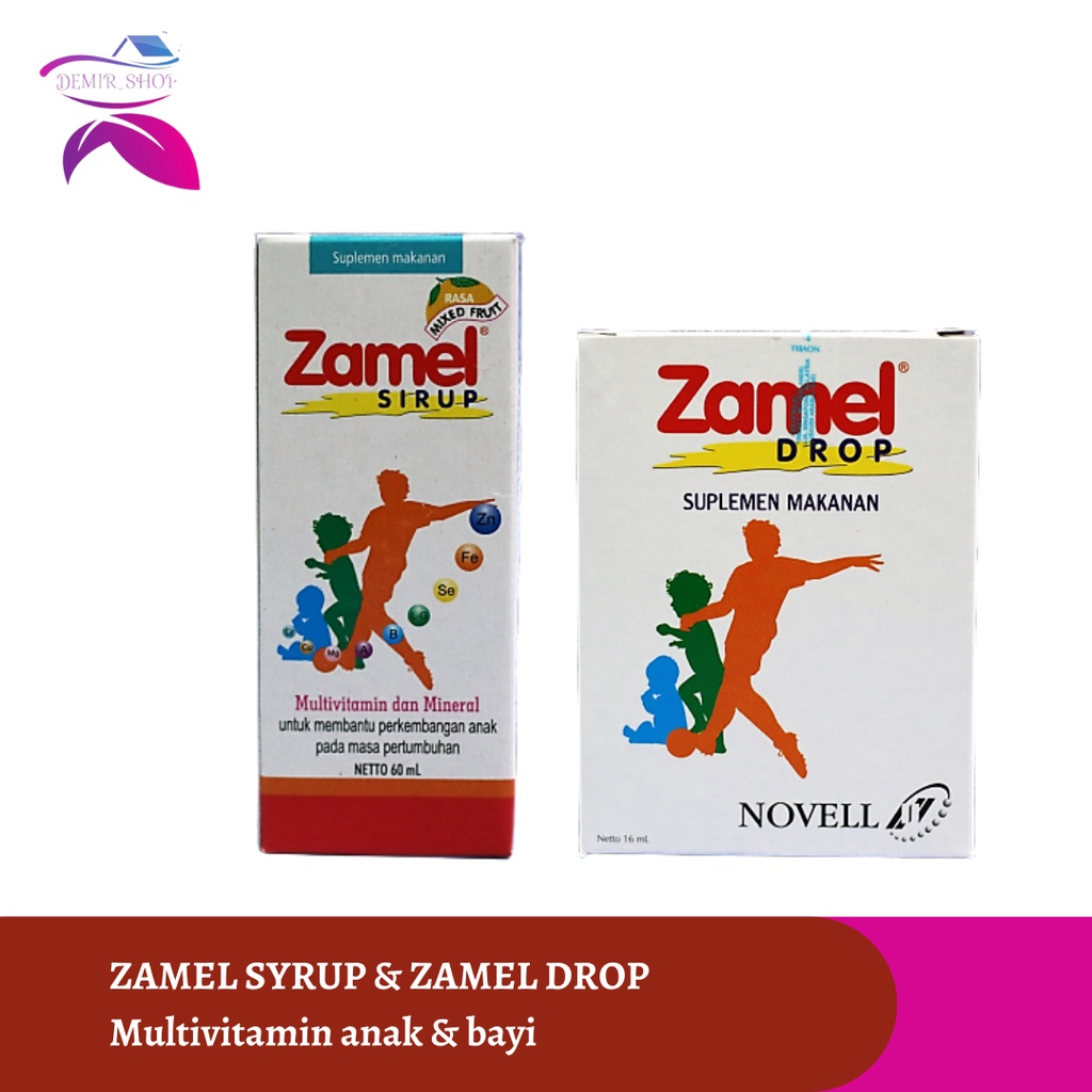 Jual Zamel Drop & Zamel Syrup / Multivitamin Anak / Vitamin Bayi ...