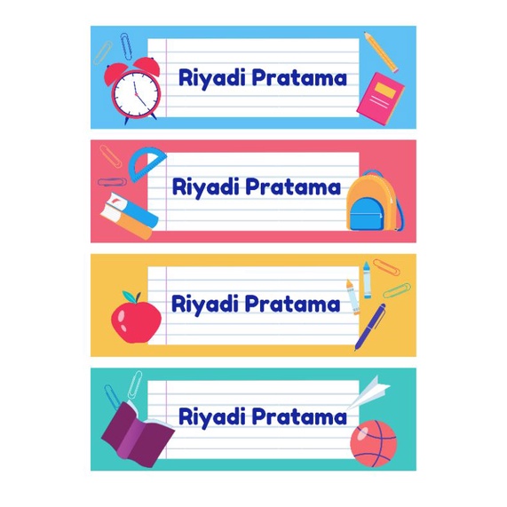 Jual sticker pack/stiker label nama buku matpel | Shopee Indonesia