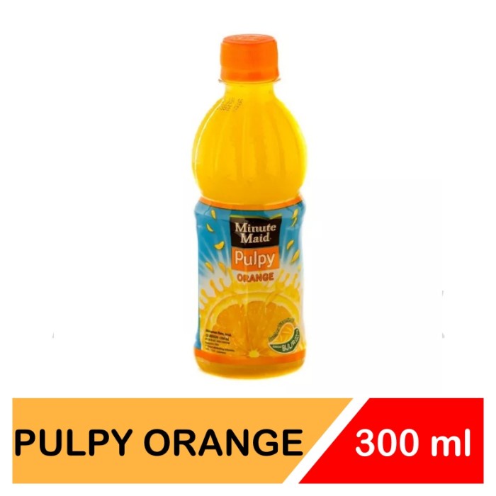 Jual Minute Maid Pulpy Orange Kemasan Botol 300 ml | Shopee Indonesia