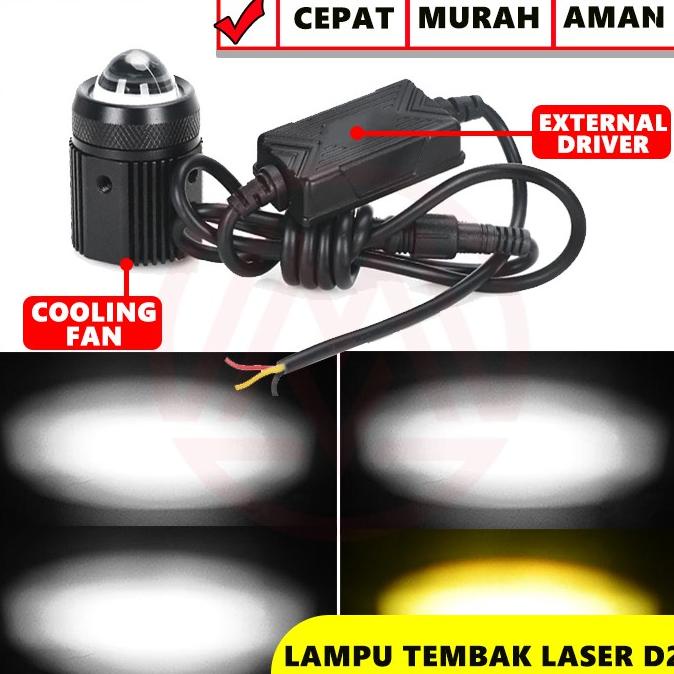 Jual LAMPU TEMBAK LASER MOTOR MOBIL LED D2 MINI 2 WARNA LASER FOGLAMP ...