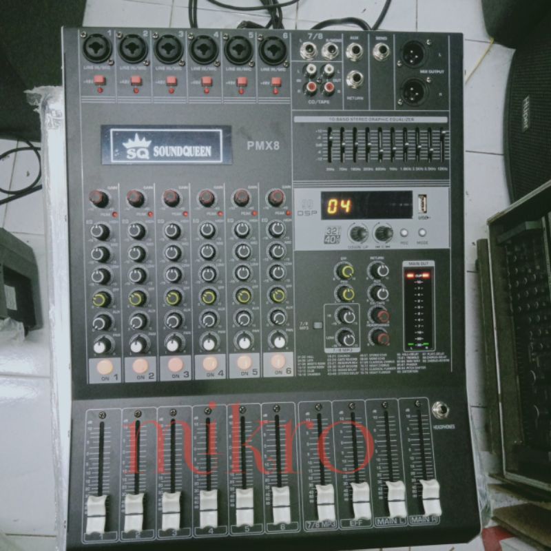 Jual Power Mixer SOUNDQUEEN PMX 8 Channel ORIGINAL PMX8 | Shopee Indonesia