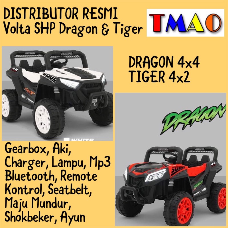 Jual Mobil Aki Mainan Anak Volta Dragon 5066 Tiger 5068 Mobil Anak ...