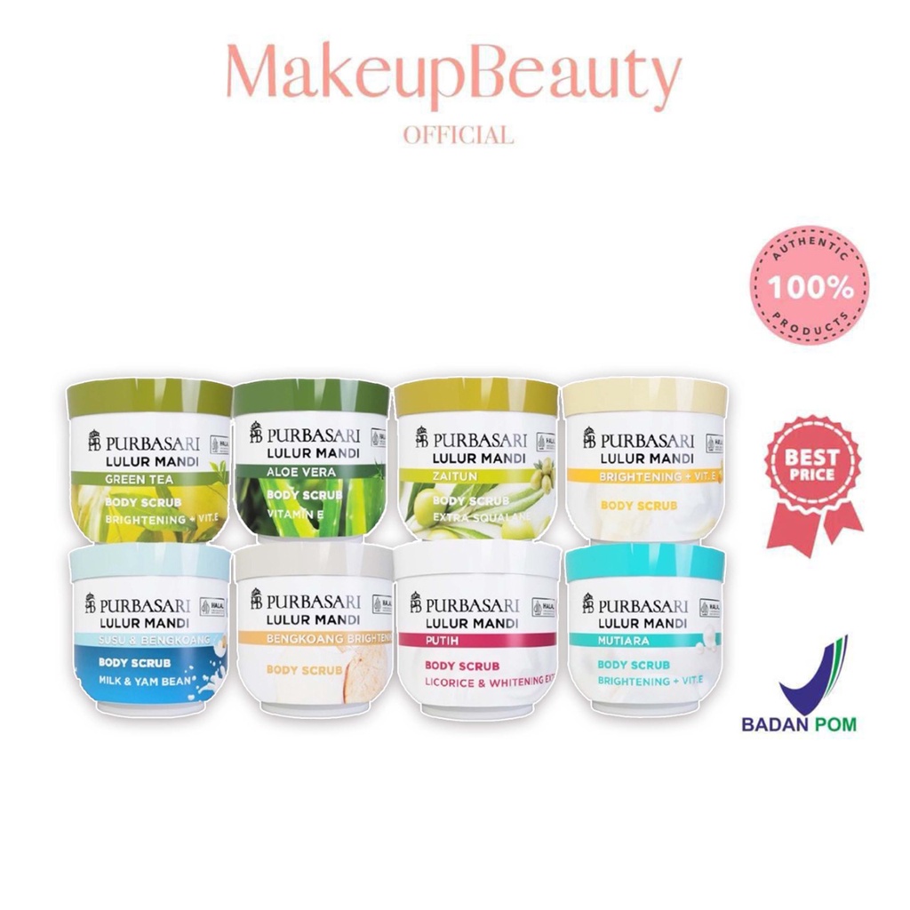 Jual PURBASARI Lulur Mandi Body Scrub 100ml / 200 ml | Shopee Indonesia