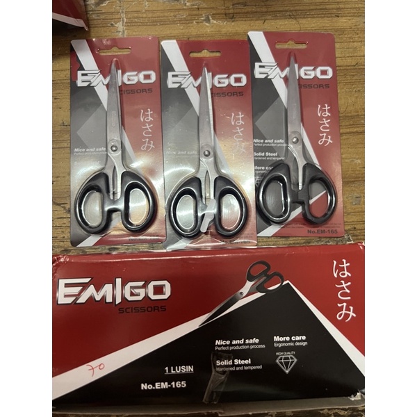 Jual [1 pc ] Gunting Sedang Emigo EM - 165 , Gunting sedang / pc ...