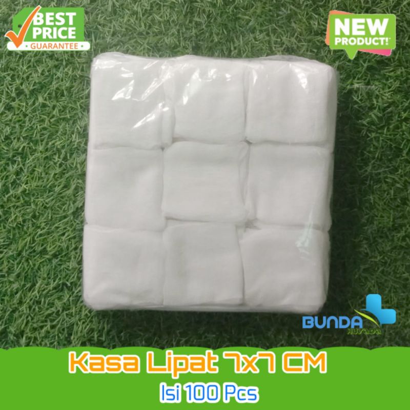 Jual Kasa Lipat Medis Kain Perban Luka Ukuran 7Cm x 7Cm Isi 100 Pcs ...