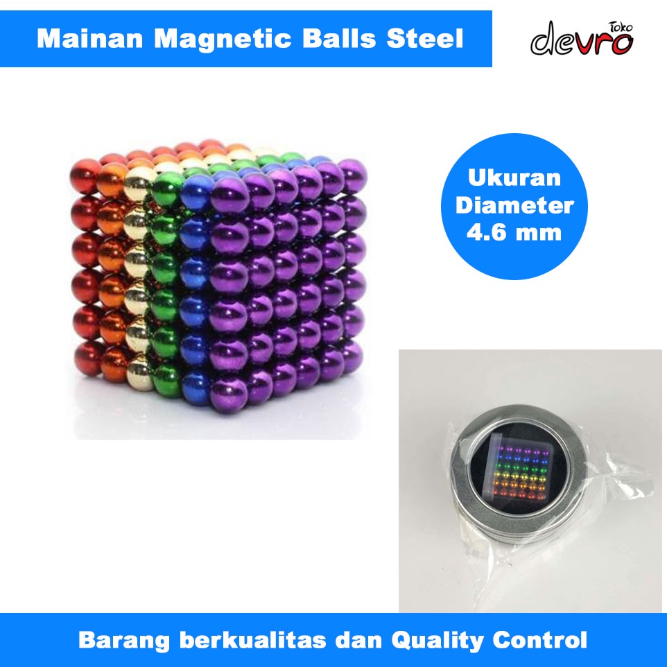 Jual Mainan Bola Magnetik Magnetic Balls Steel - Ukuran 4.6mm Isi ...