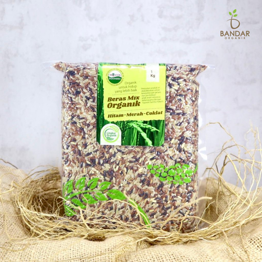 Jual Beras Mix Organik Hitam Merah Coklat 1kg - Lingkar Organik ...