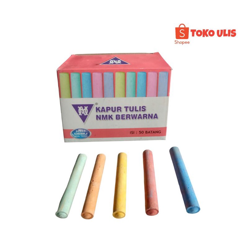 Jual Kapur Tulis Warna 1 Pak Isi 50 Batang | Shopee Indonesia
