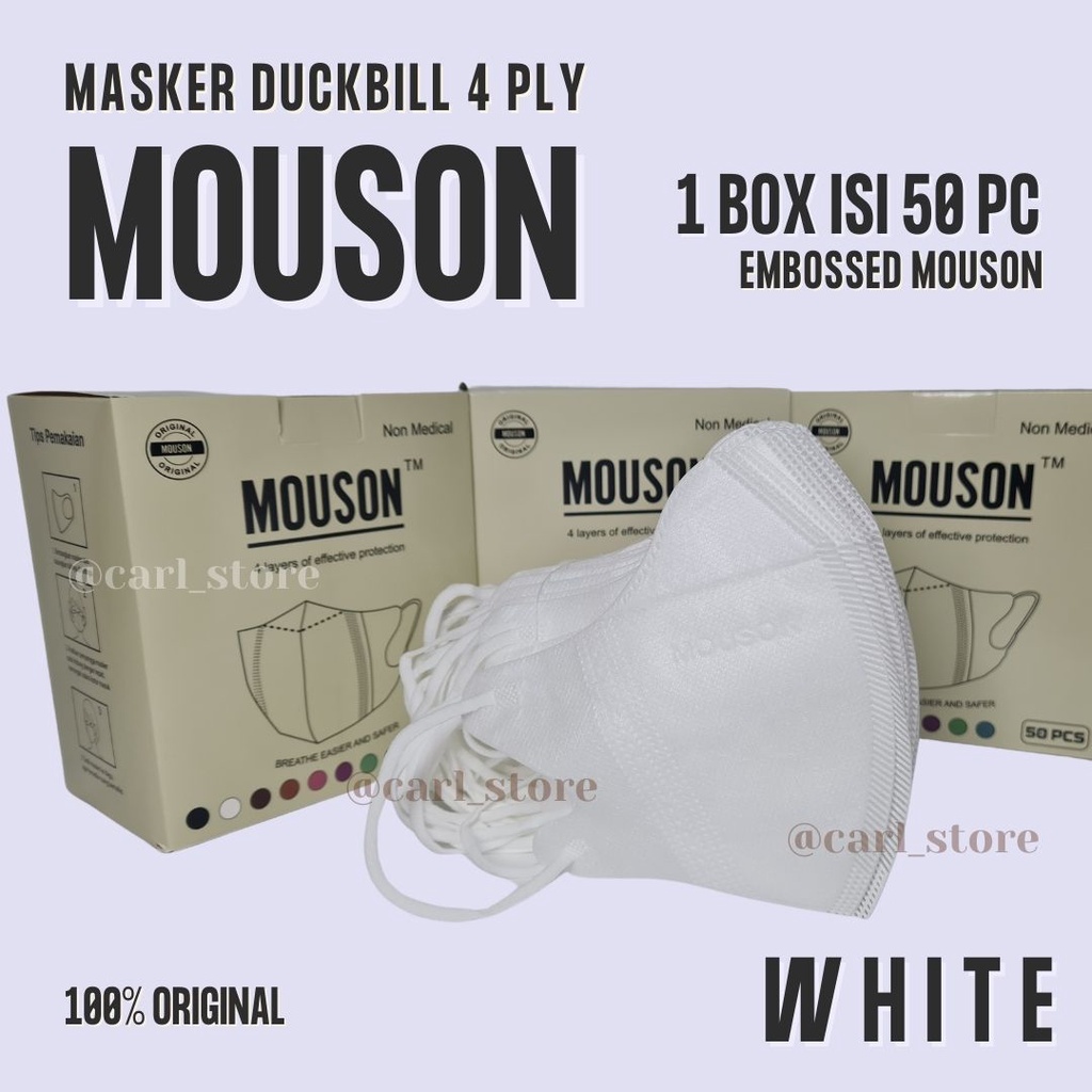 Jual MASKER MOUSON DUCKBILL 4PLY NON MEDIS ISI 50 PC ORIGINAL | Shopee ...