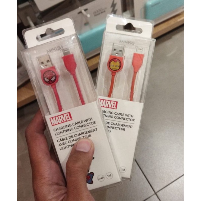 Jual miniso x marvel kabel data iphone | Shopee Indonesia