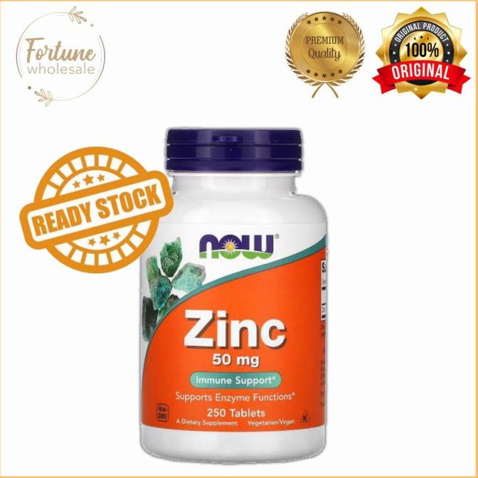 Jual Now Foods Zinc 50 mg 250 Tablets food daya tahan tubuh immune ...