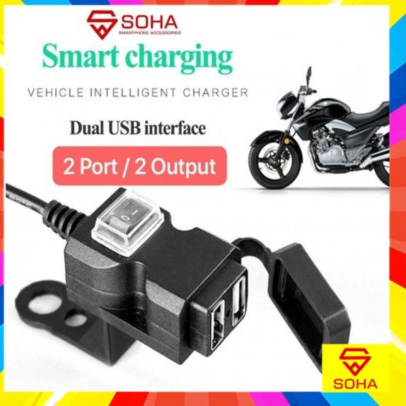 Jual SOHA MLD-002 Charger Sepeda Motor Motorbike 2.1Ampere Anti Air ...