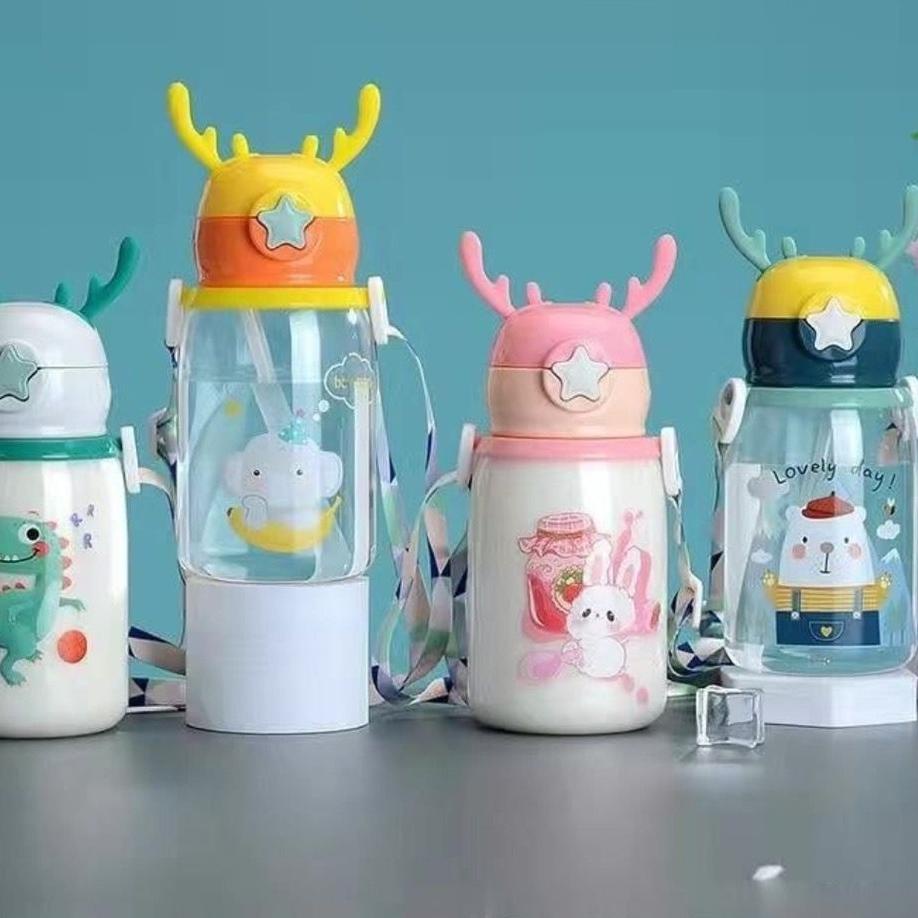 Jual TREN MASA KINI [JINGO] Botol Minum Tanduk Rusa Tali Sedotan/ Botol ...
