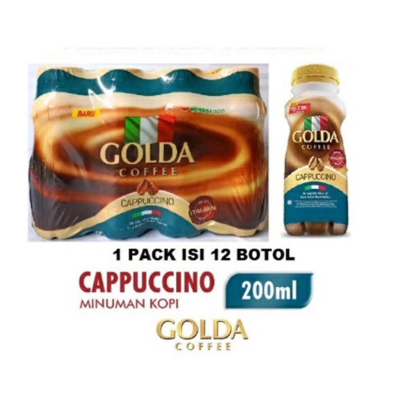 Jual Golda coffee cappuccino per krat isi 12 botol @ 200ml | Shopee Indonesia