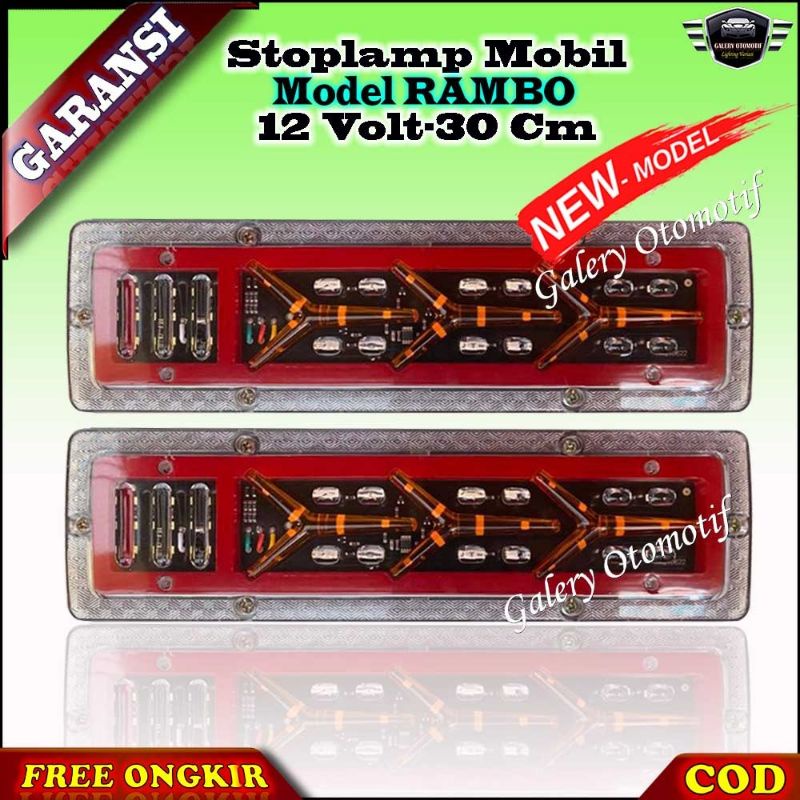 Jual Lampu Rem Belakang Stop Lamp LED Model Rambo ST1245 Truk Canter ...