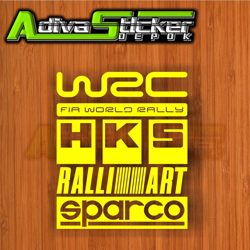 Jual stiker sticker mobil set racing wrc ralliart hks set | Shopee ...
