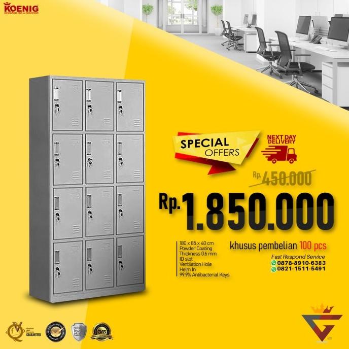 Jual Locker Besi 15 Pintu Loker Lemari Sekolah Kantor Olahraga Asrama ...