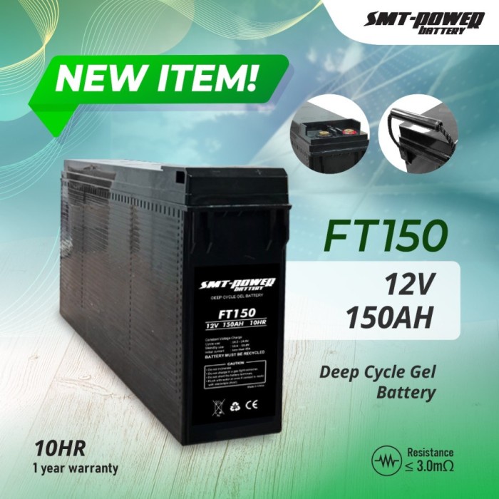Jual FRONT TERMINAL BATTERY 12V 150AH SOLAR PANEL SURYA - SMT-POWER ...