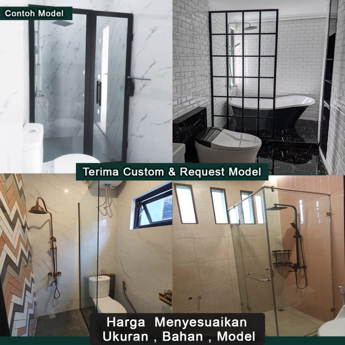 Jual KACA SEKAT KAMAR MANDI / PARTISI SHOWER / PENYEKAT KAMAR MANDI ...