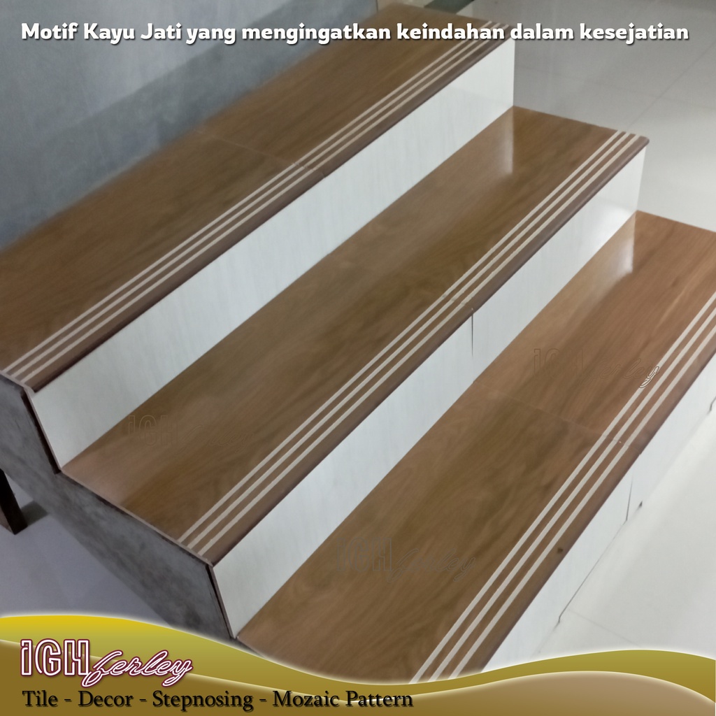 Jual Stepnosing Granit 30x60 Motif Kayu Jati Coklat Lantai Tangga ...