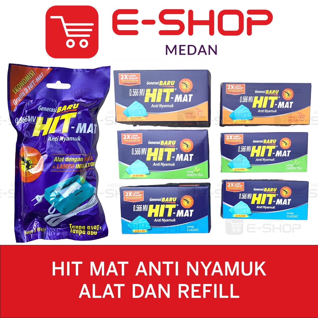 Jual Hit Mat Alat & Refill Anti Nyamuk Kabel Listrik + Lampu / Obat ...
