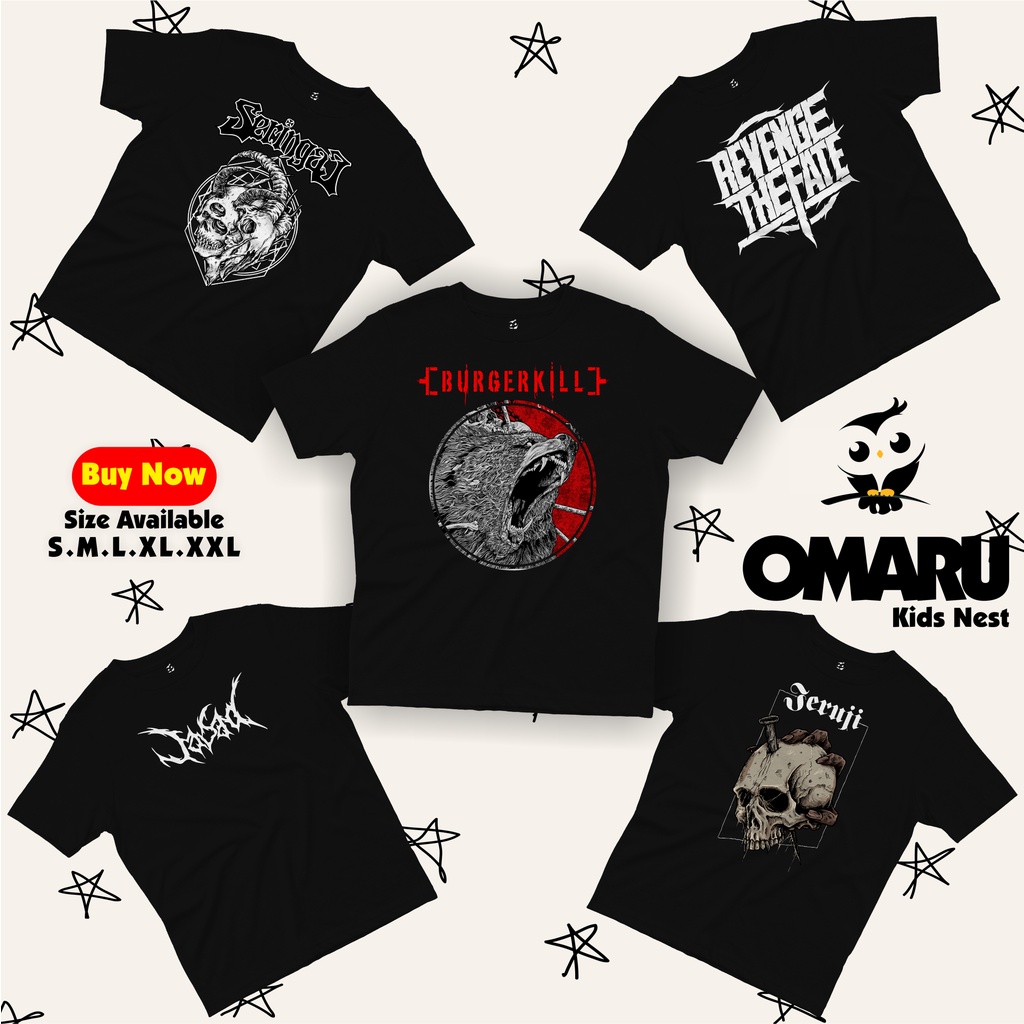 Jual OMARU Baju Kaos Band Lokal Anak 2-8 Thn Unisex Burgerkill Seringai ...
