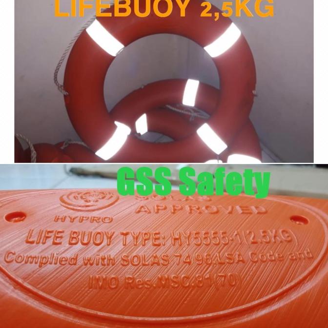 Jual Ring Buoy Solas Approved HYPRO 2,5kg - Lifebuoy HYPRO Original | Shopee Indonesia