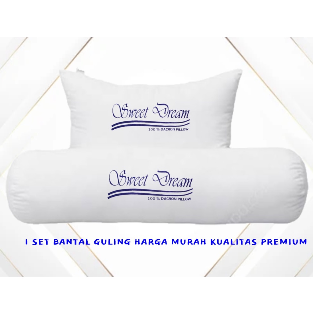 Jual Sweet Dream – Paket Bundling 1 Set Bantal Guling Tidur Premium Sweet Dream 100% Hollow ...