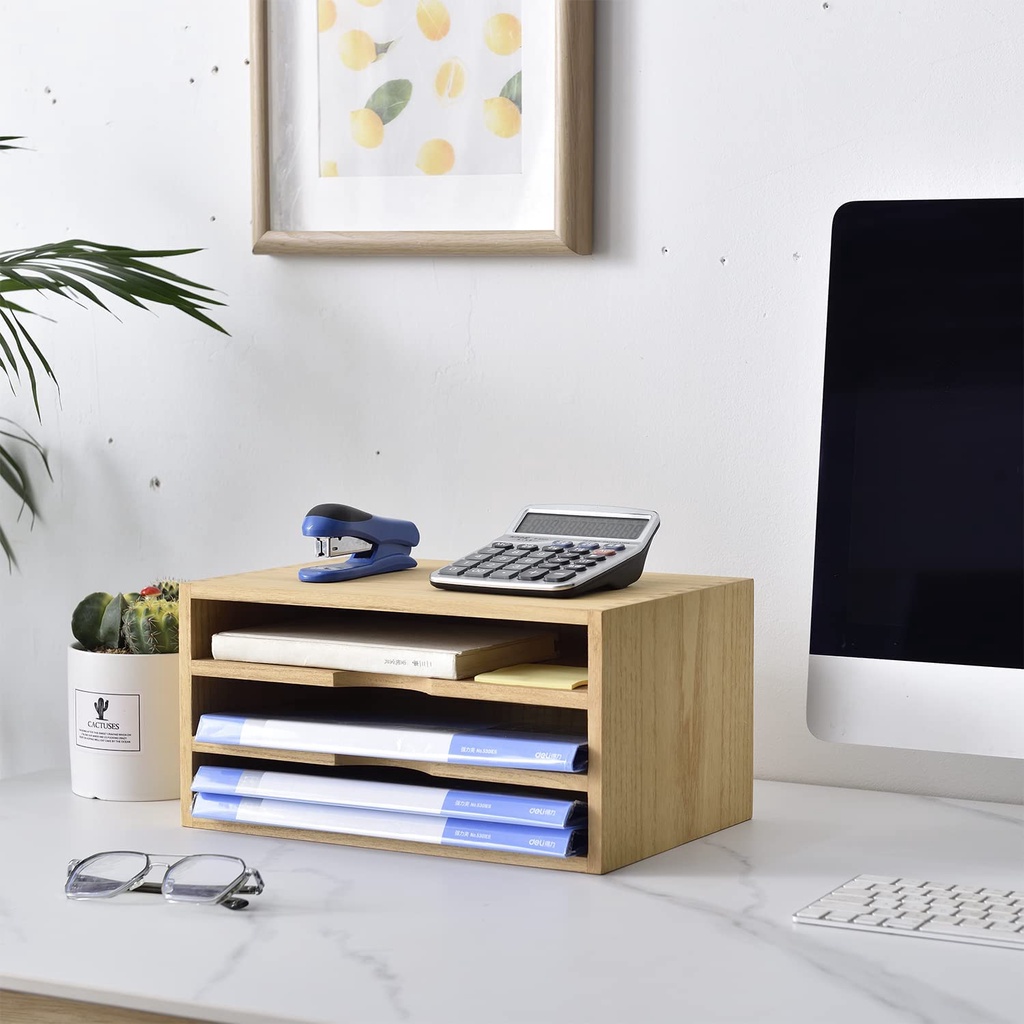 Jual Nanhayu Dokumen - Rak File 3 Susun Kayu Rak Kertas Dokumen F4 A4 ...