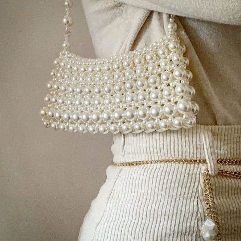 Jual Tas manik/tas mutiara/beaded bag/pearlbag | Shopee Indonesia