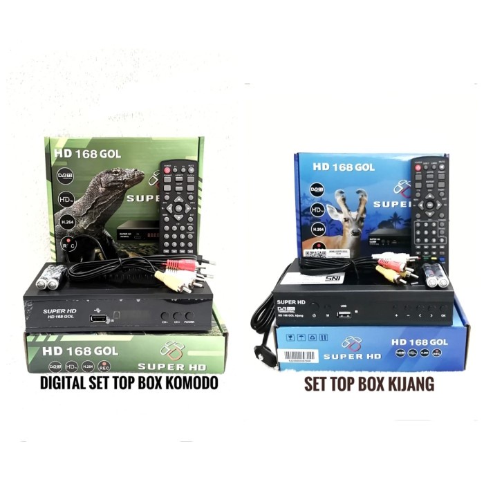 Jual STB Set Top Box TV Digital Super HD 168 GOL Komodo Kijang receiver ...