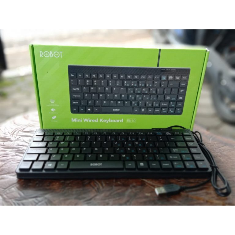 Jual Keyboard usb Mini Robot RK10 slim multimedia | Shopee Indonesia