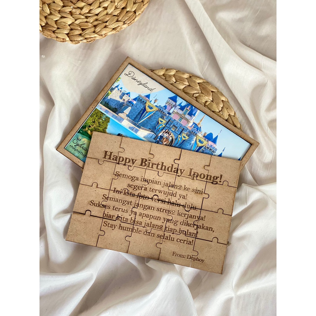 Jual READY PUZZLE FOTO KAYU 20X15CM CUSTOM DESAIN / HADIAH PUZZLE KAYU ...