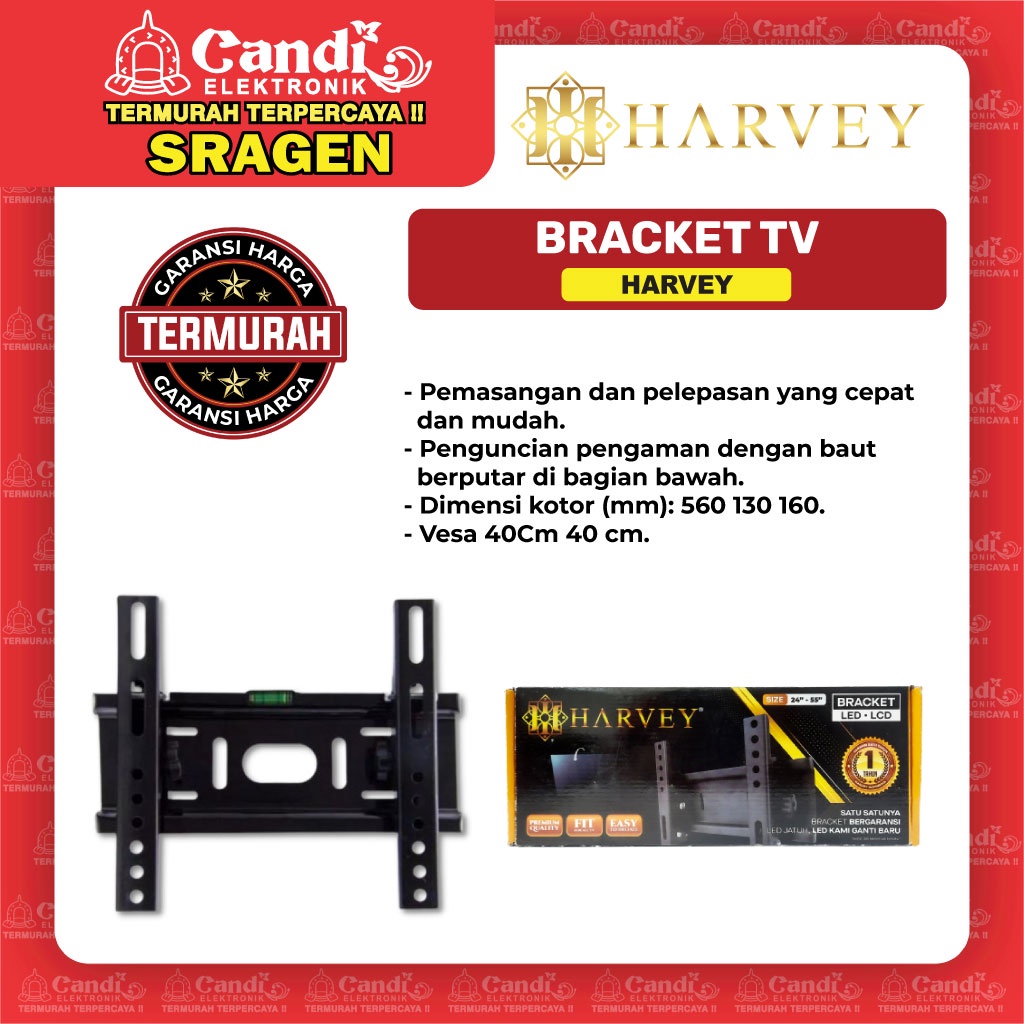 Jual BRACKET Visual Wall Bracket (Bracket Tv) - HARVEY | Shopee Indonesia
