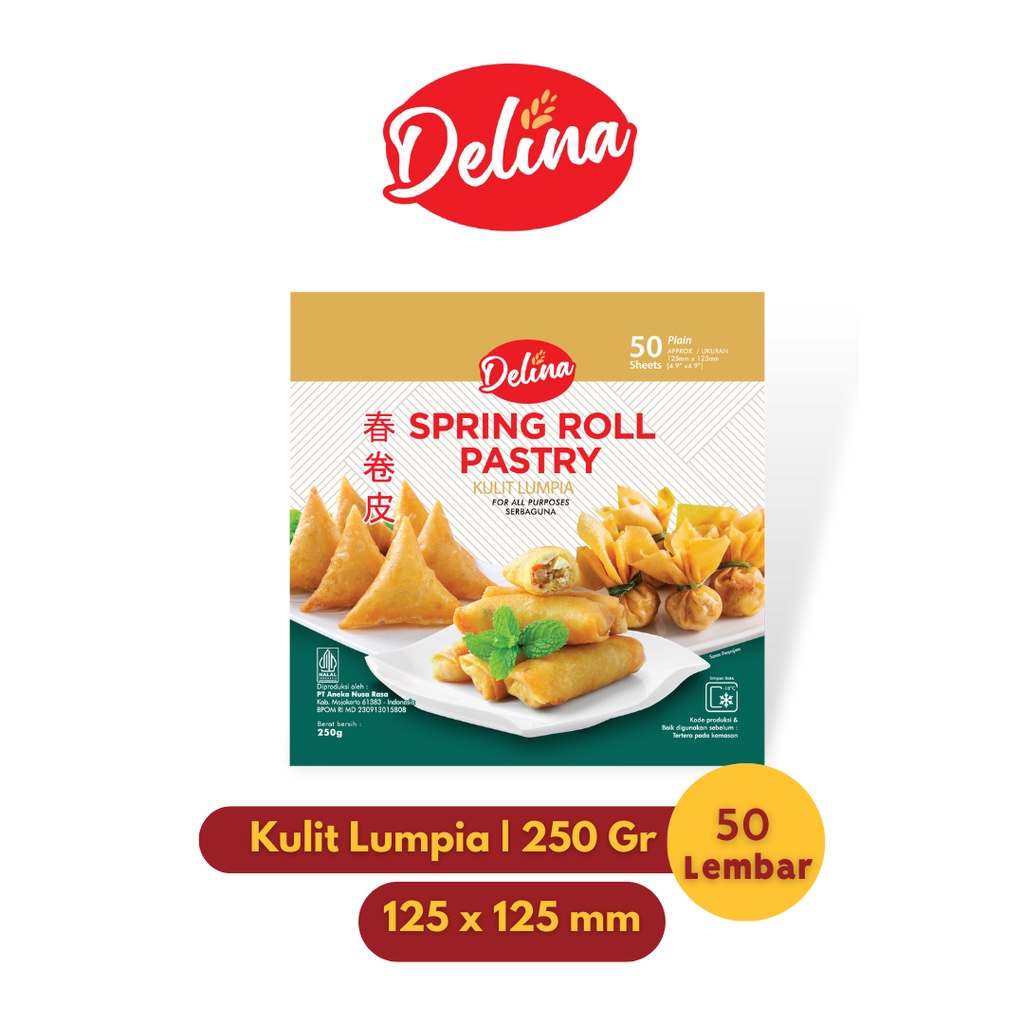 Jual Kulit Lumpia DELINA (125x125mm) | Shopee Indonesia