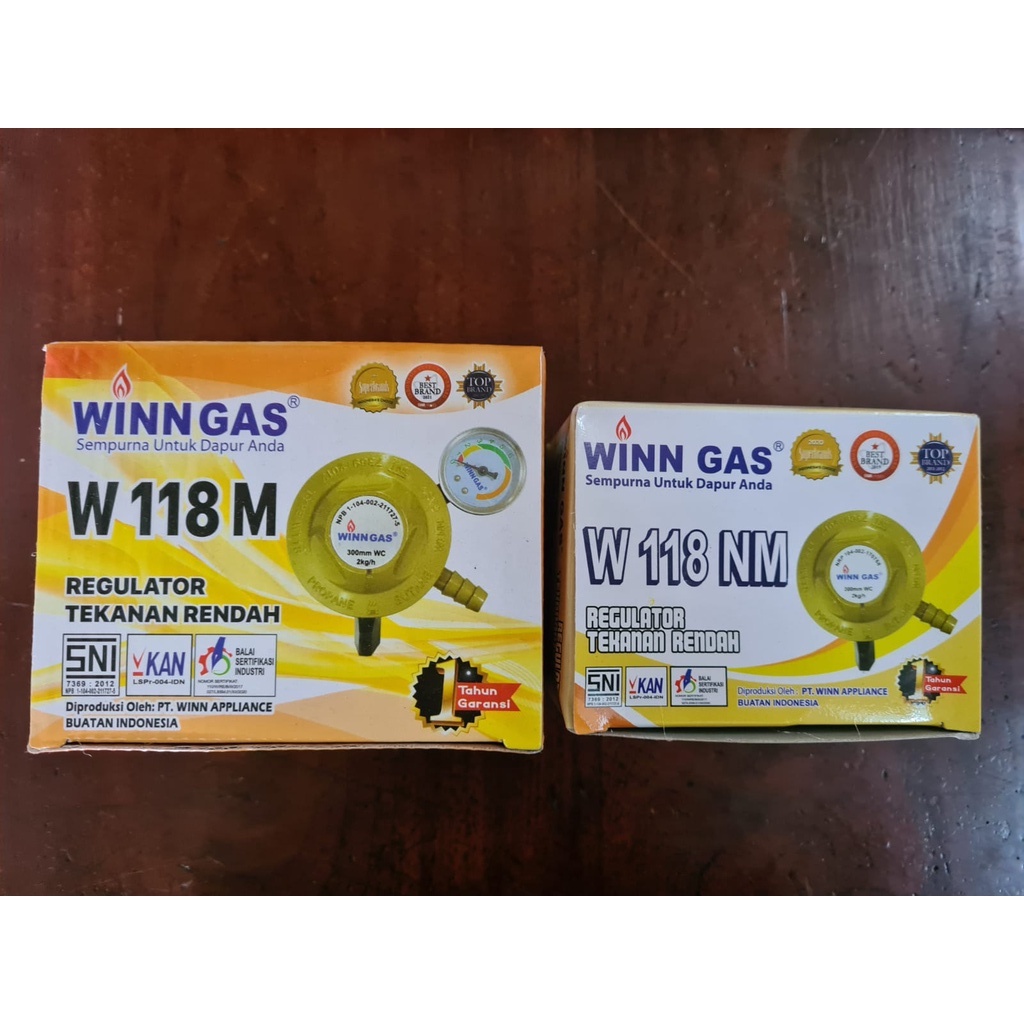 Jual SNI Regulator Winn Gas W118 Meter dan Non Meter -Tekanan Rendah ...